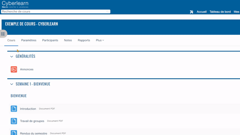 Support - Types d'inscription | Cyberlearn